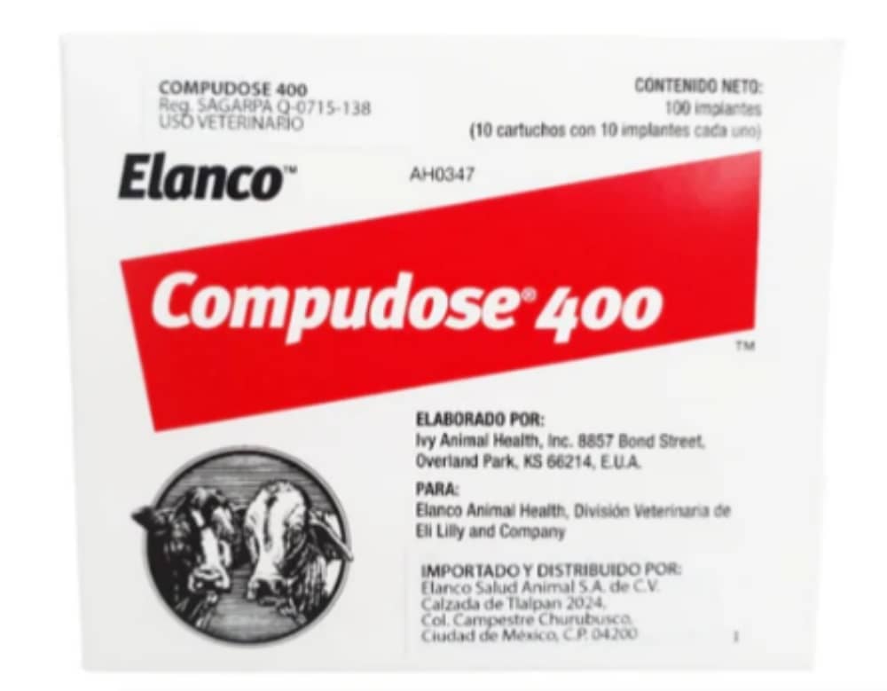 Compudose 400 Elanco x10 | Implante hormonal bovino | Croper
