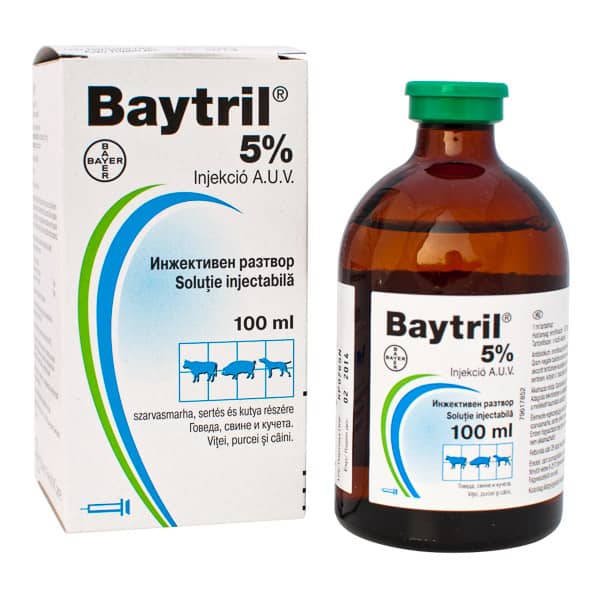 Baytril 5% 100 cc – Antibiótico inyectable bovinos y porcinos | Croper