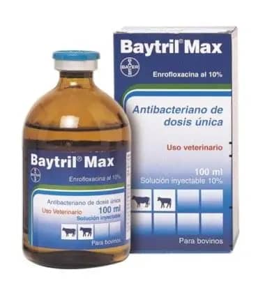 Baytril Max 10% 100 cc – Antibiótico inyectable bovino | Croper